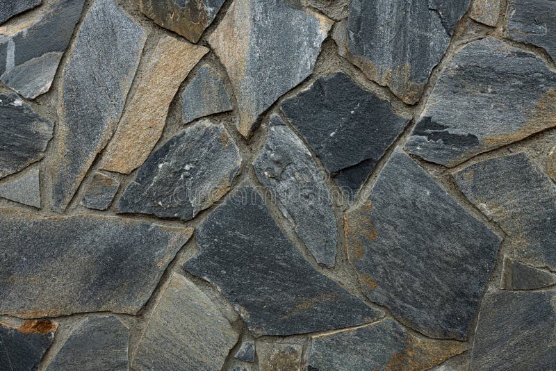 Background of Grey and Blue Stone Wall Texture Horizontal Photo Stock ...