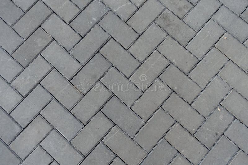Background - Grey Concrete Pavement with Herringbone Layout Stock Photo ...