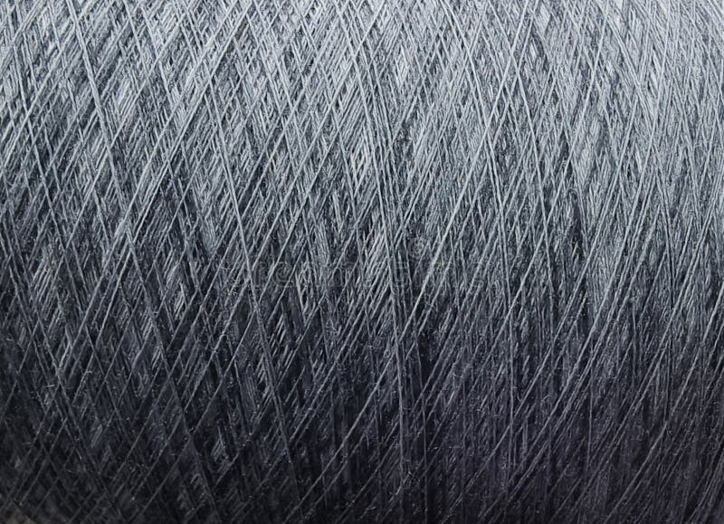 Background of Grey Melange Yarn in a Bobbin, Close-up Stock Photo ...