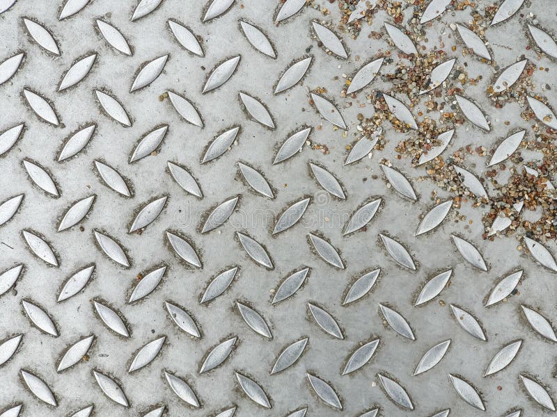 Background Ground Texture of Metal on a Bus Station Stock Image - Image ...