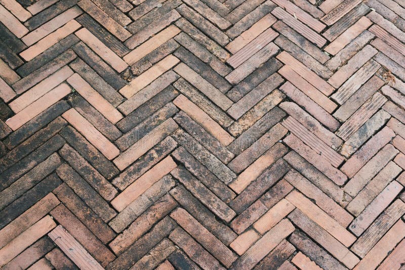 Background of Grunge Red Brick Floor Stock Photo - Image of material ...