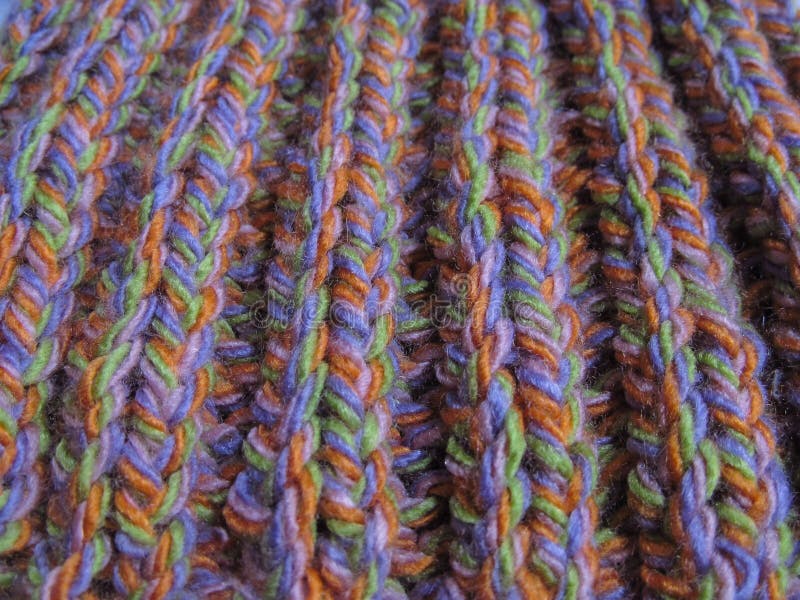 Handmade Knit Material with Detail Woven Threads. Stock Photo - Image ...