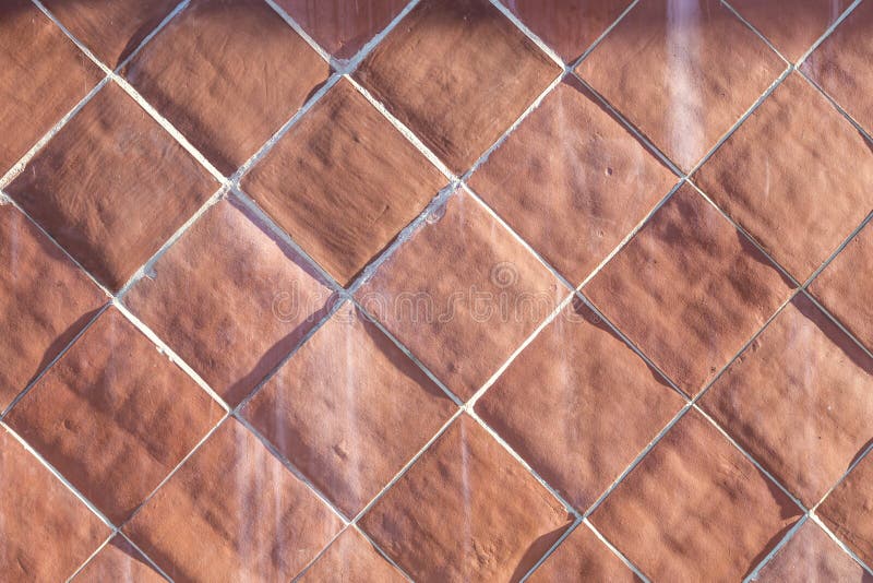 Background of Harmonic Cotto Tiles in Red Stock Image - Image of ...