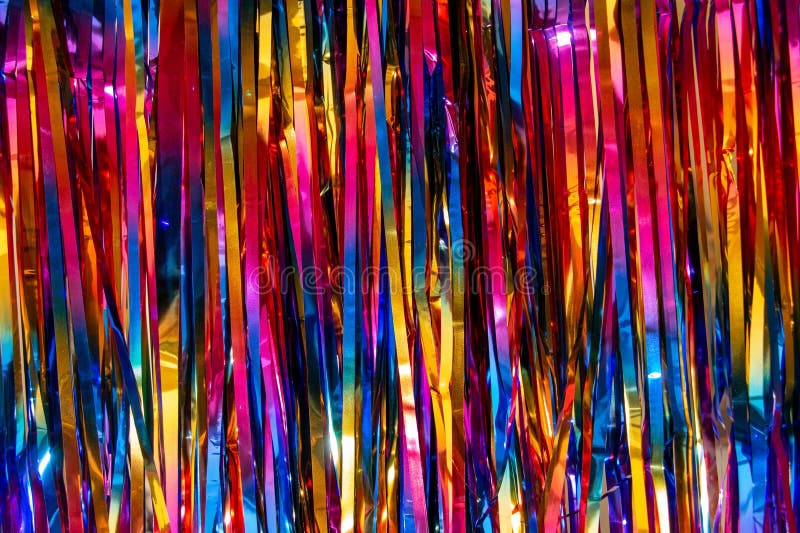 A Background that Has Many Different Colored Streamers on it Stock ...