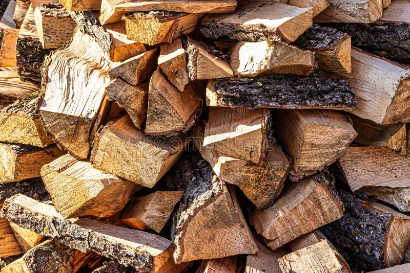 Background of Heap Firewood Stack from Natural Wood Stock Photo - Image ...