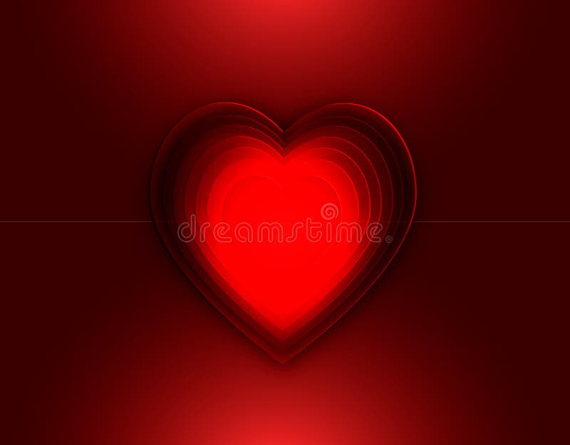 Background with Heart on Valentines Day. Multi-layered Heart ...