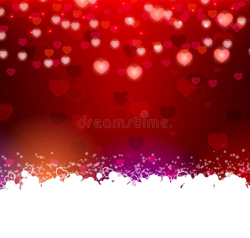 Background with Hearts and Text Frame Stock Vector - Illustration of ...
