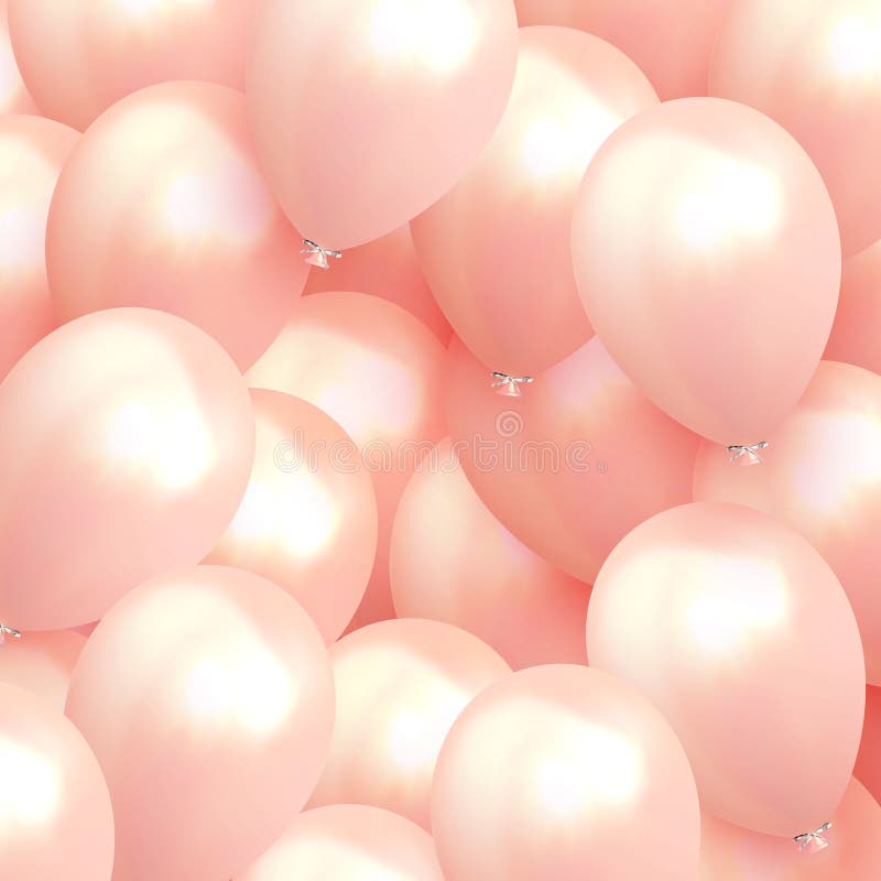 Background with Helium Balloons. Realistic Celebration Baloon. Stock ...