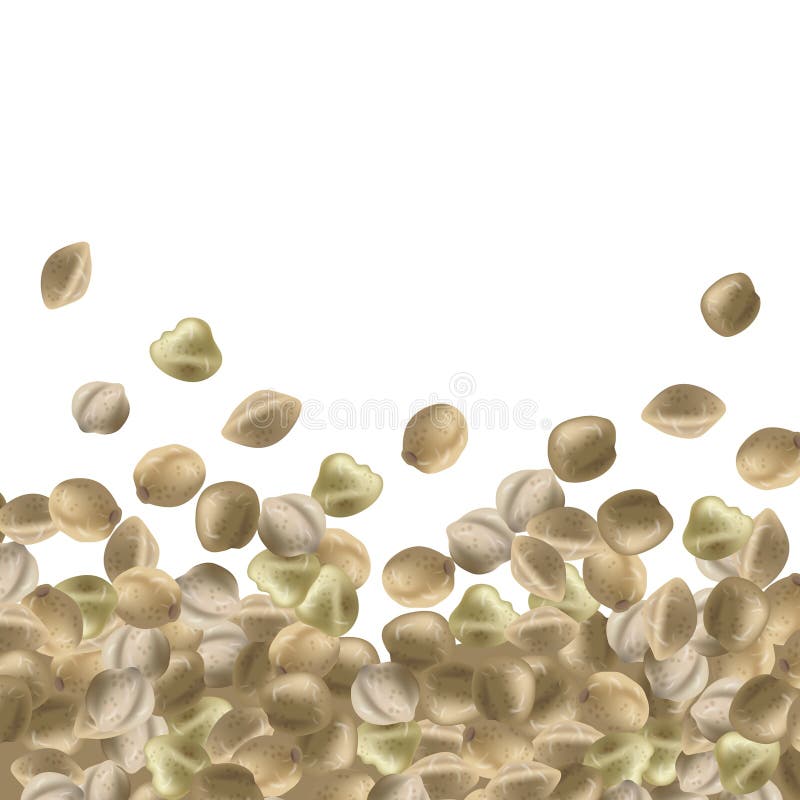 Background with Hemp Seeds. Marijuana Bunch. Vector Illustration. Stock ...