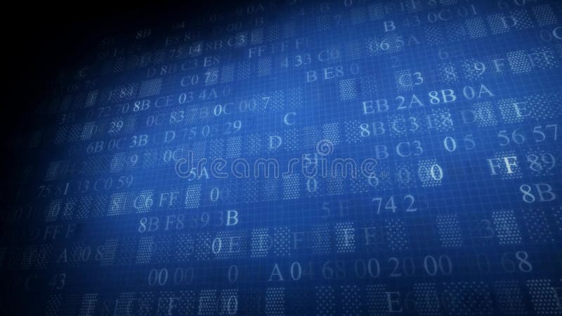 Background of Hexadecimal Code. Background of Blue Color Stock Video ...
