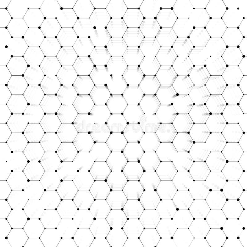 Background Of Hexagonal Geometric Abstract Cells Pattern Stock Vector Illustration Of