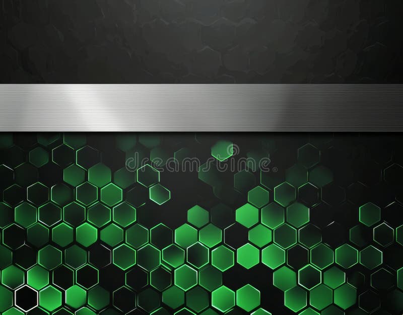 Background with Hexagonal, Honeycomb Pattern in Green and Black. Stock ...