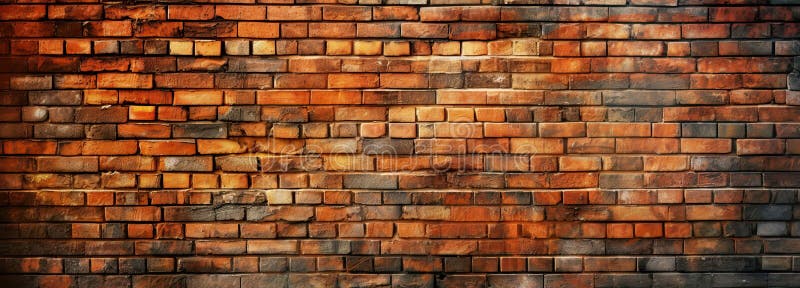 Background of High-contrast Chiaroscuro Lighting of a Brick Wall in a ...