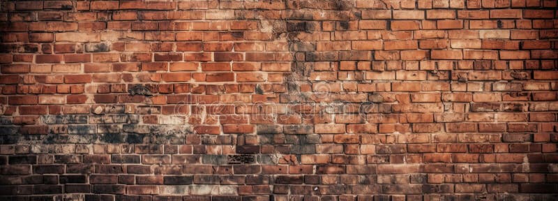 Background of High-contrast Chiaroscuro Lighting of a Brick Wall in a ...