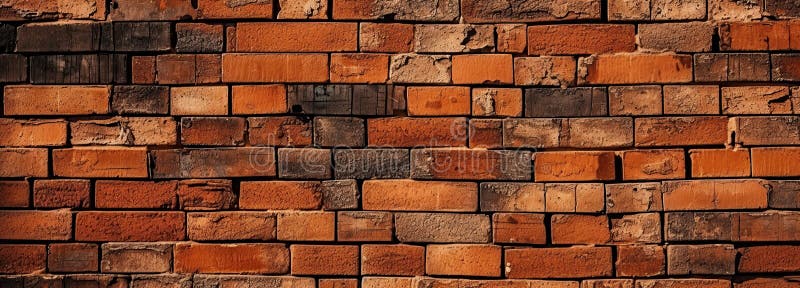 Background of High-contrast Chiaroscuro Lighting of a Brick Wall in a ...