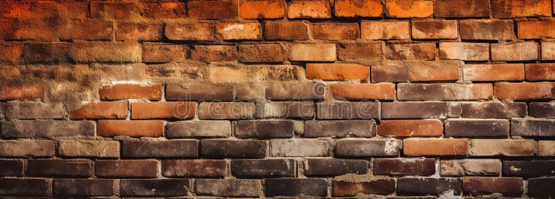 Background of High-contrast Chiaroscuro Lighting of a Brick Wall in a ...