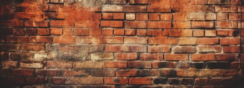Background of High-contrast Chiaroscuro Lighting of a Brick Wall in a ...