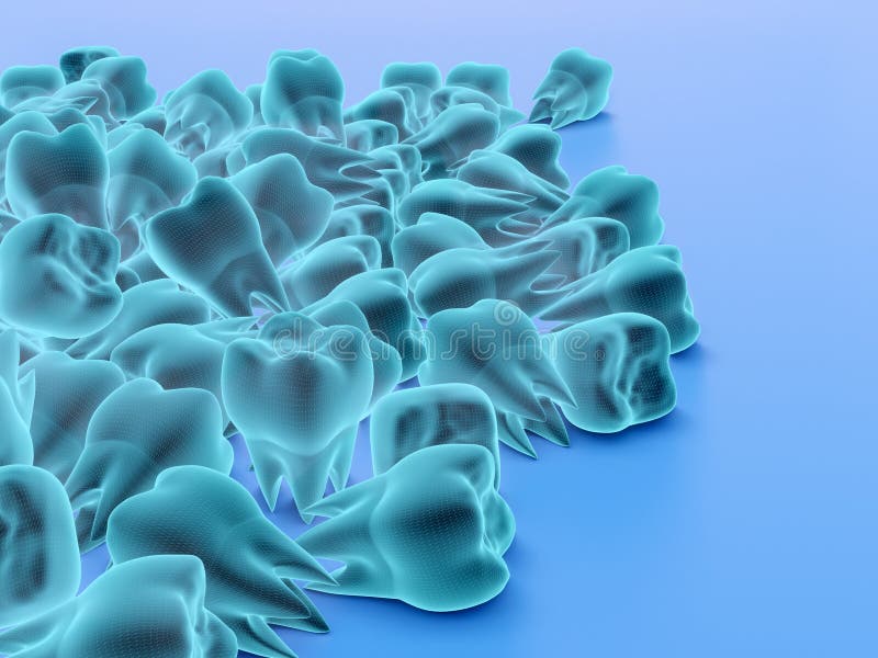 Background of High Tech Teeth Molars Stock Illustration - Illustration ...