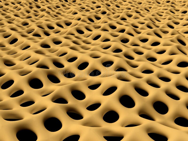 Background with Holes, 3D Rendering Stock Illustration - Illustration ...