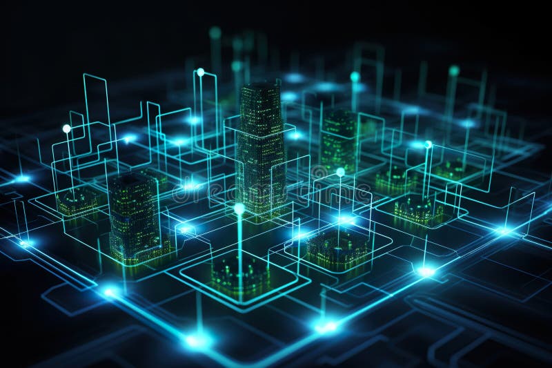 Background Holographic Model, Technology and Abstract Art Light Led ...