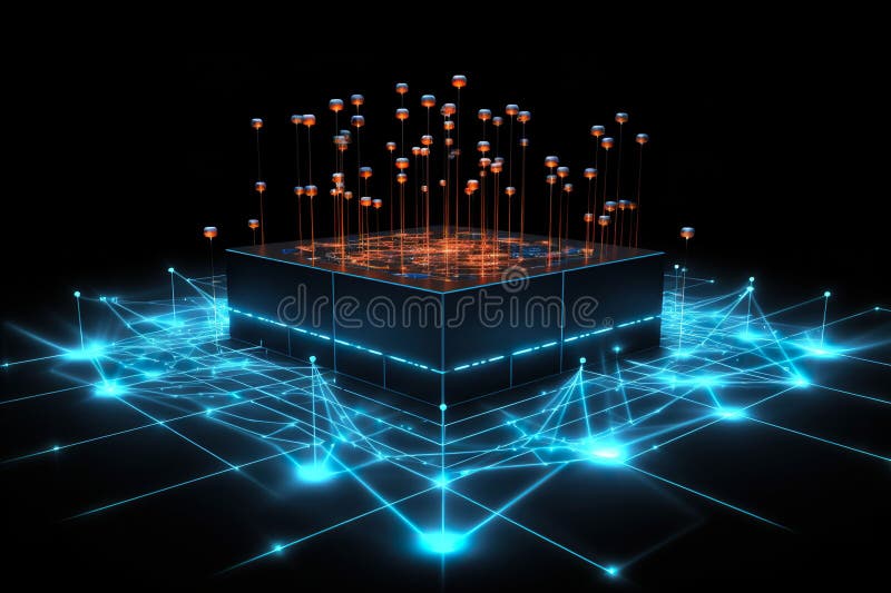 Background Holographic Model, Technology and Abstract Art Light Led ...