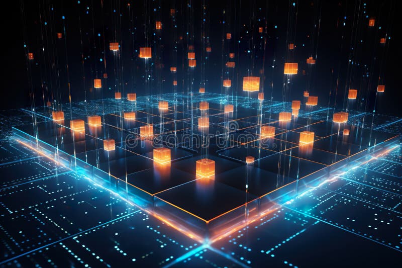 Background Holographic Model, Technology and Abstract Art Light Led ...