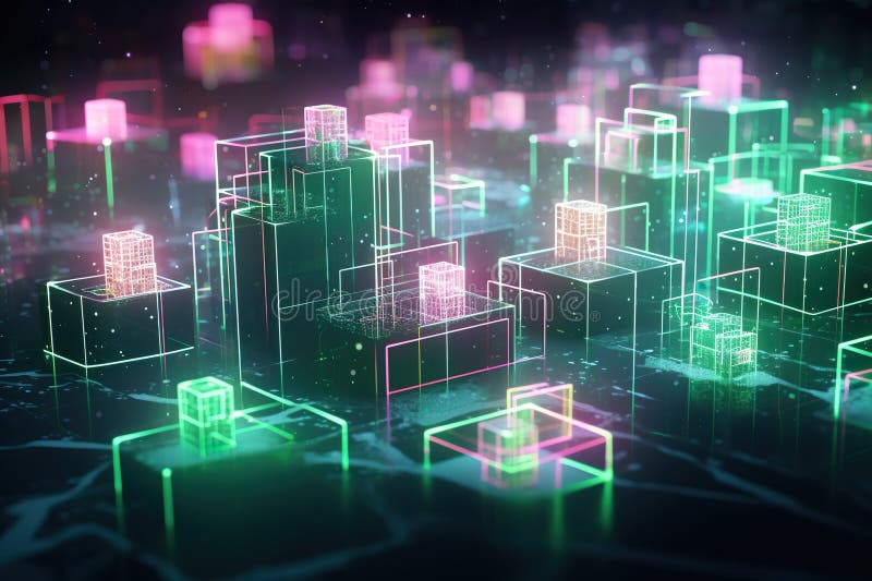 Background Holographic Model, Technology and Abstract Art Light Led ...