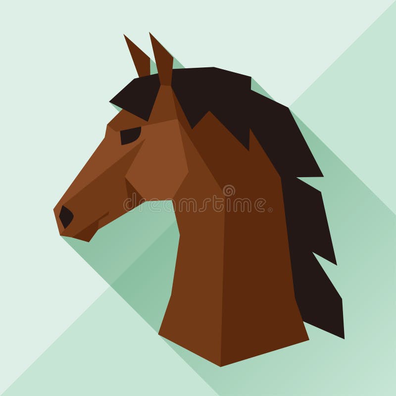 Polygon Horse Head Stock Illustrations – 441 Polygon Horse Head Stock ...
