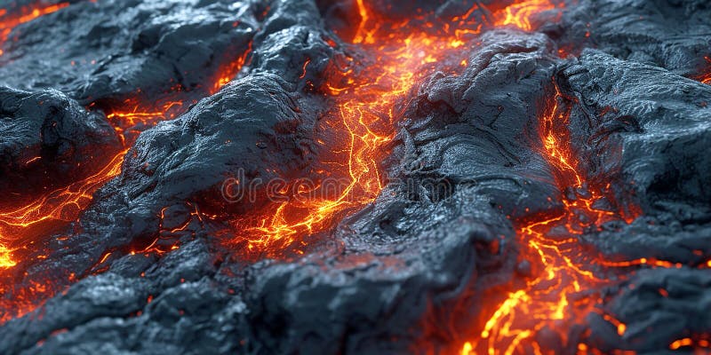 Background with Hot Lava and Grey Rock. AI Generative Stock ...