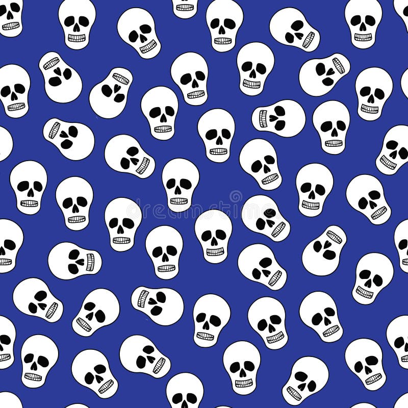 Background with Human Skulls Stock Vector - Illustration of dead, head ...