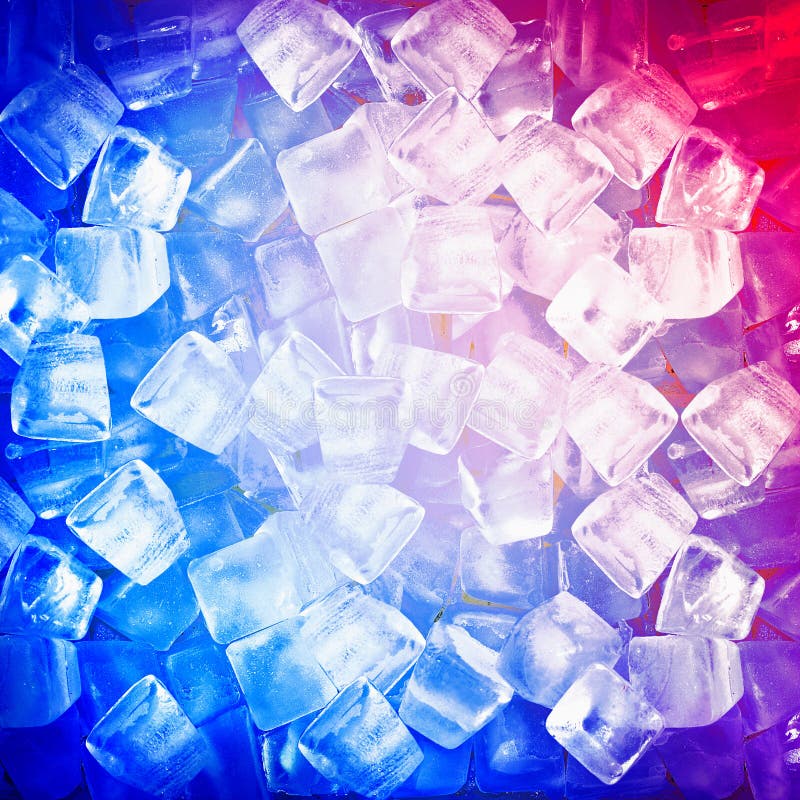 Background with Ice Cubes in Blue Light Stock Image - Image of coolness ...