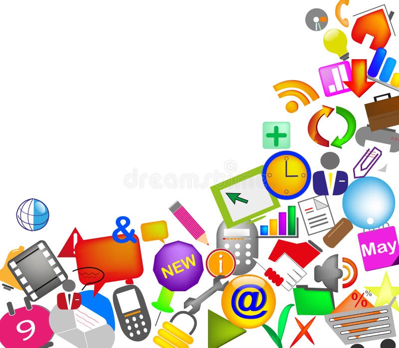 Background icons business stock illustration. Illustration of industry ...