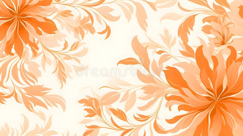 Background of Illustrated Light Orange Flowers. Creative Wallpaper ...