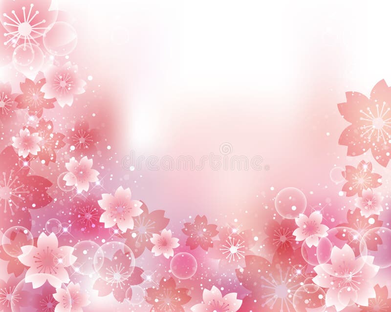 Background Illustration of Cherry Blossoms Stock Vector - Illustration ...