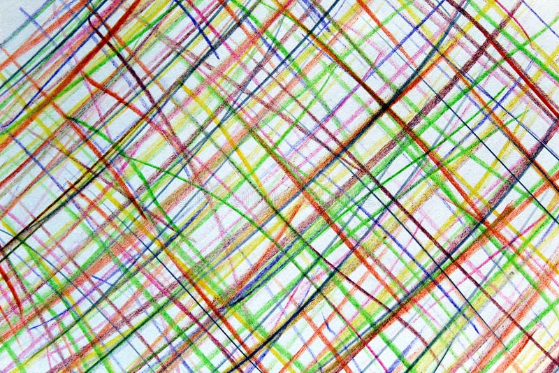 Square Drawn in Different Color Diagonal Pencil Stock Photo - Image of ...