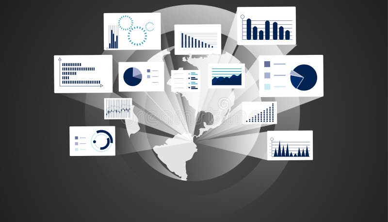 Background Illustration Education for Success,earth, Chart,graph,set ...