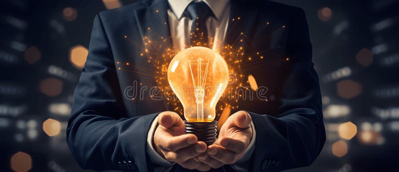 Background and Illustration of Innovative Ideas with Light Bulb Stock ...
