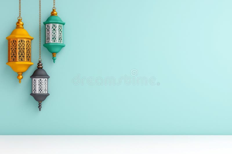 Background Illustration for an Islamic Greeting Card with a Ramadan ...