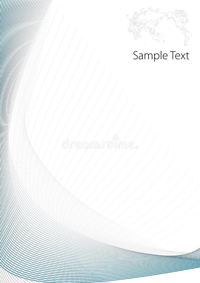 Background Illustration with World Map in Corner Stock Vector ...