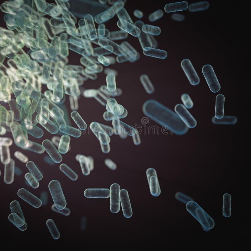 Abstract Background Virus Bacteria Microscopic Life Stock Illustration ...