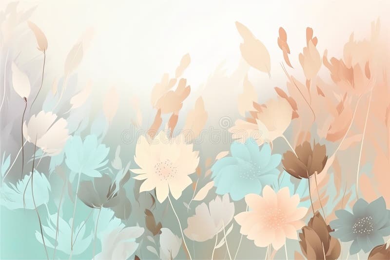 Background Image with Abstract Flowers a Soft Color Palette for a ...