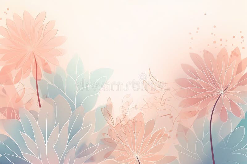 Background Image with Abstract Flowers a Soft Color Palette for a ...