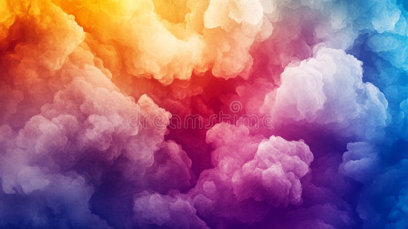 A Background Image of Abstract Rainbow Colored Clouds Designed for ...