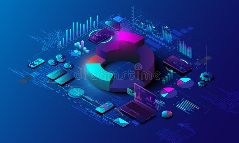 Background Image of Analysis Graph on Technological Tools. Financial ...