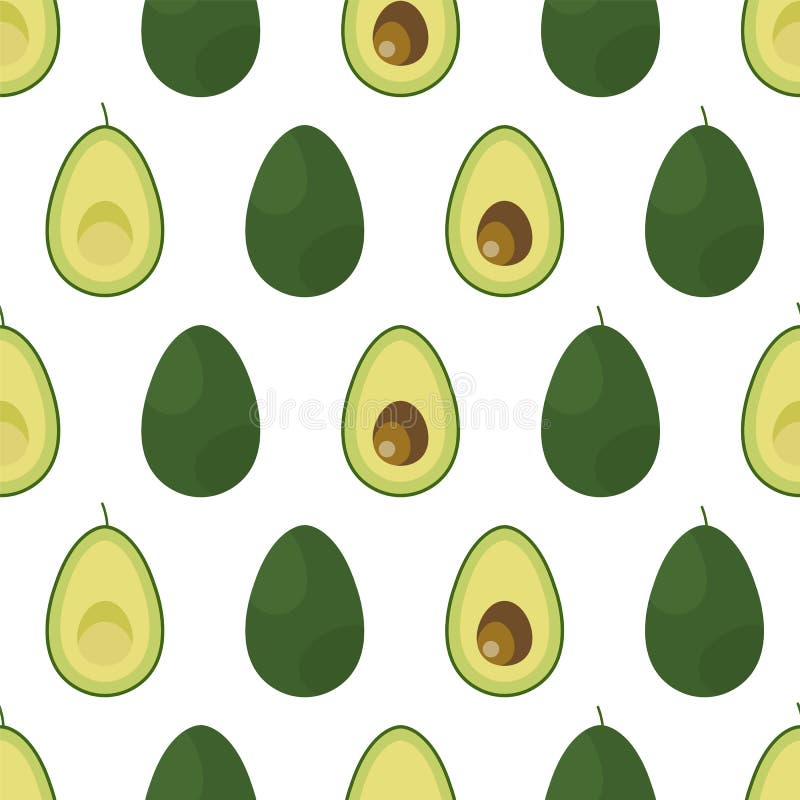 Background Image of Avocado Pattern Stock Vector - Illustration of ...