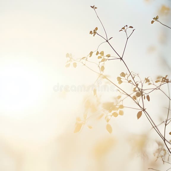 Background Image with Branches and Soft Yellow Light Stock Image ...