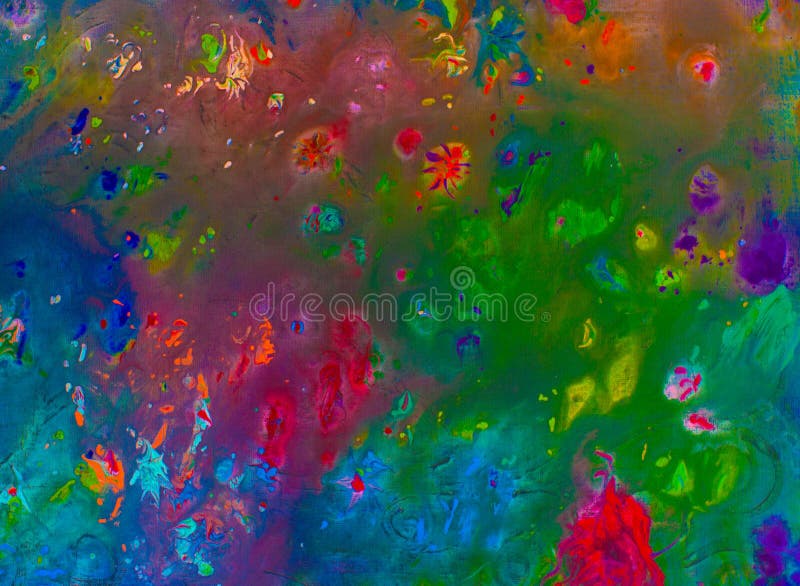Background Image of a Bright Acrylic Paint Palette Close-up. Sleep ...