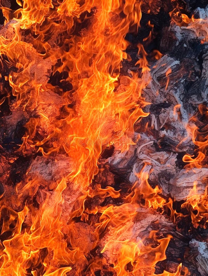 Background Image of a Bright Burning Fire Stock Illustration ...