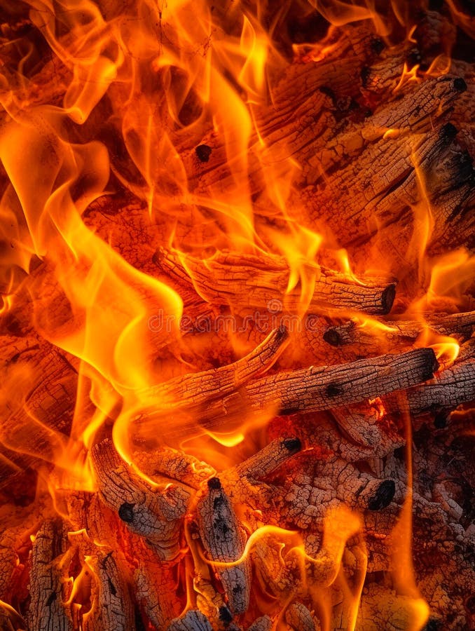 Background Image of a Bright Burning Fire Stock Illustration ...