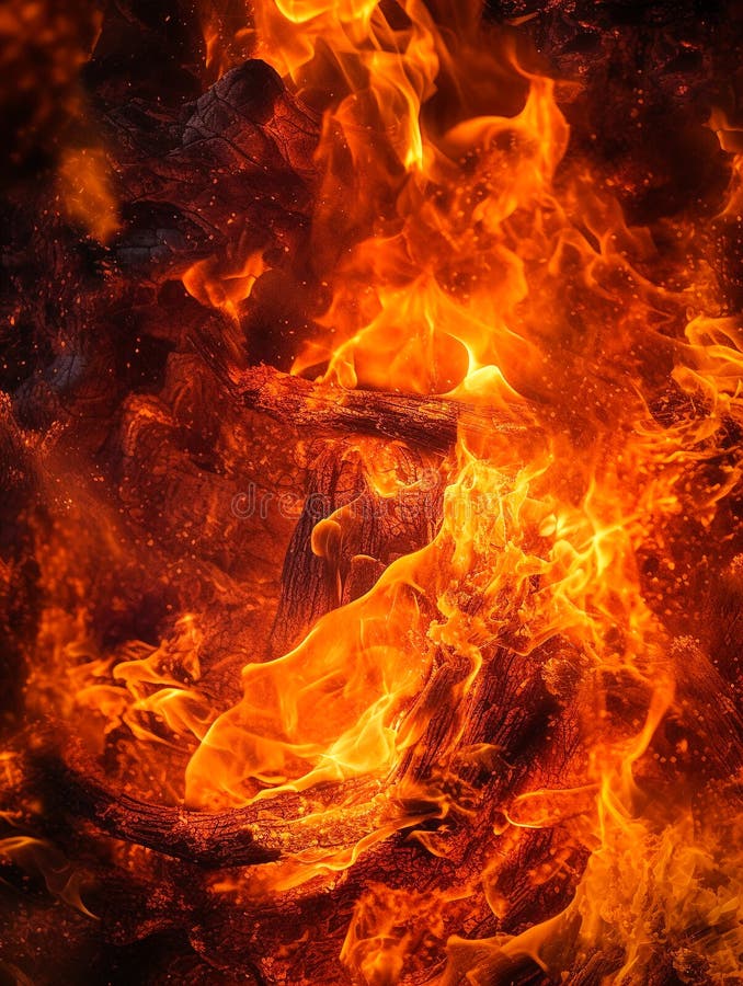 Background Image of a Bright Burning Fire Stock Illustration ...